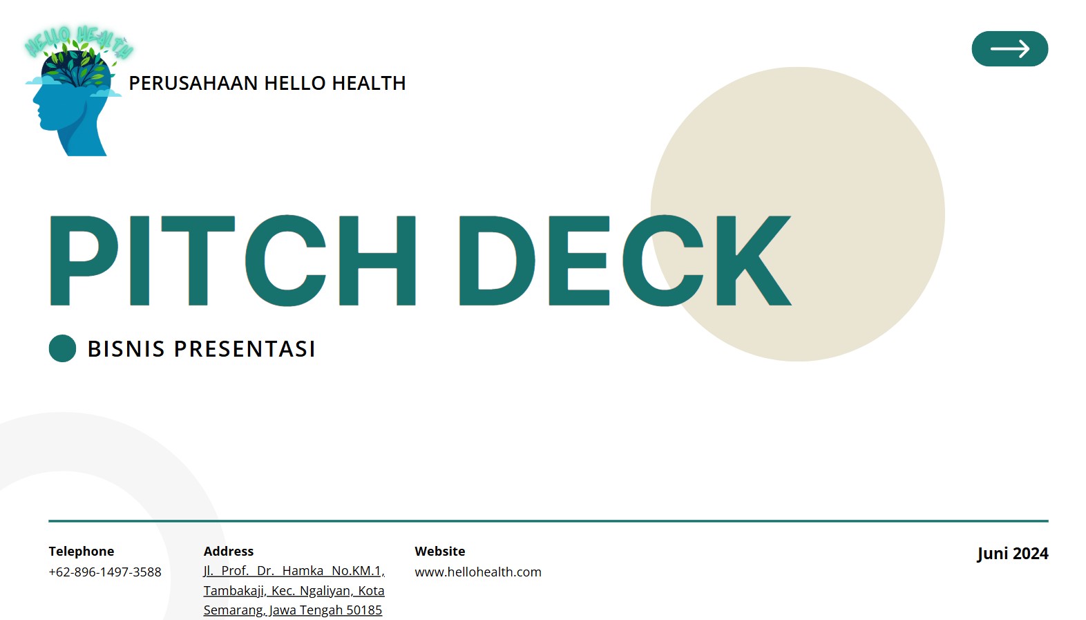 Pitch Deck Business Proposal | Pengantar RPL_Muhammad Robeth-A3202300023